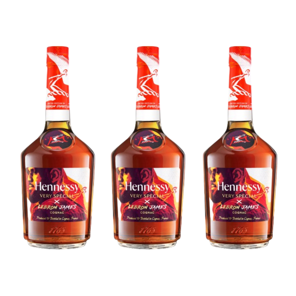 Hennessy V.S x LeBron James Cognac Limited Edition Trio Pack - 3 Bottl ...